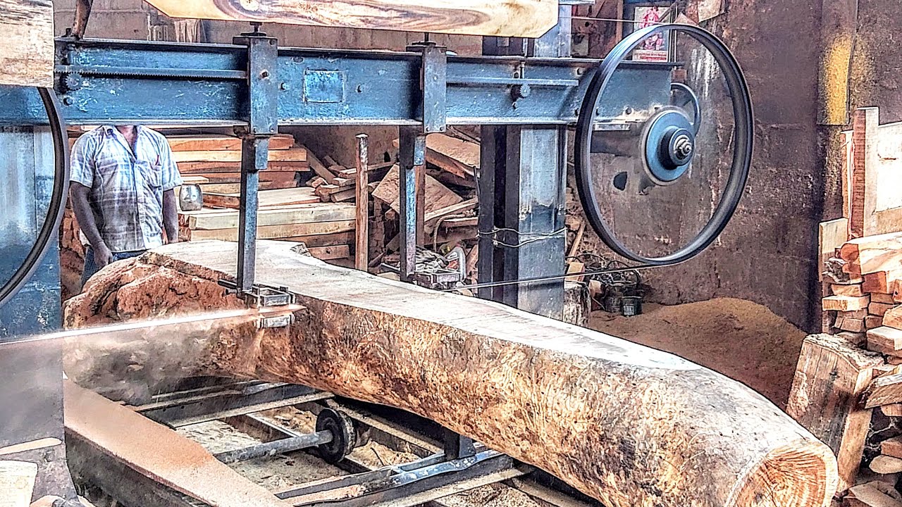 Wood Cuttings Machinery....wheel based ring cutter.... - YouTube