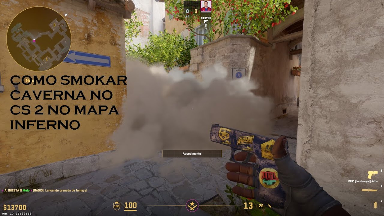 Tutorial como Smokar Caverna na Inferno - Counter-Strike 2 (Cs2) - YouTube