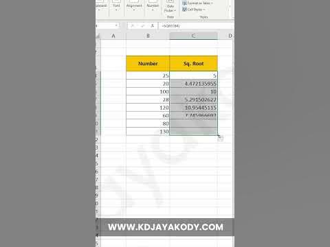 Find the Square Root of a Number #excel #hack #viralshorts #trendingshorts #increment # ...
