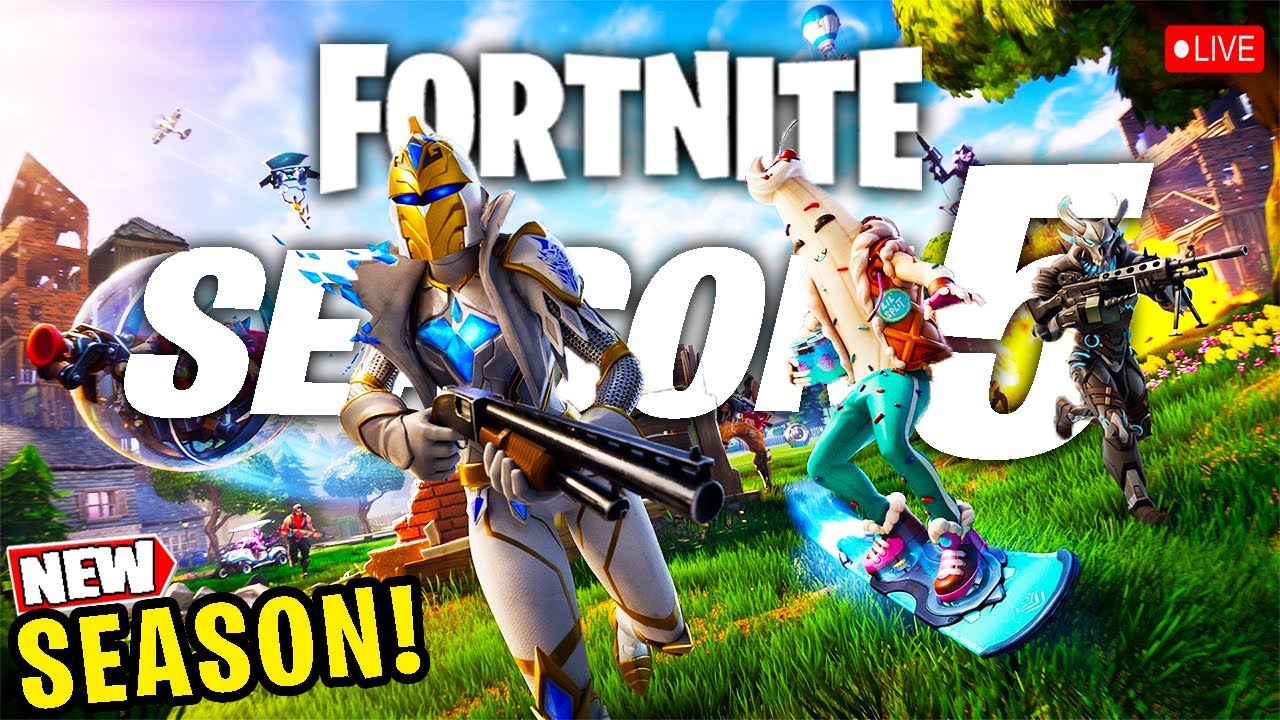 🔴LIVE! - FORTNITE SEASON 5 *OG* is HERE! | OLD MAP, BATTLE PASS AND ...