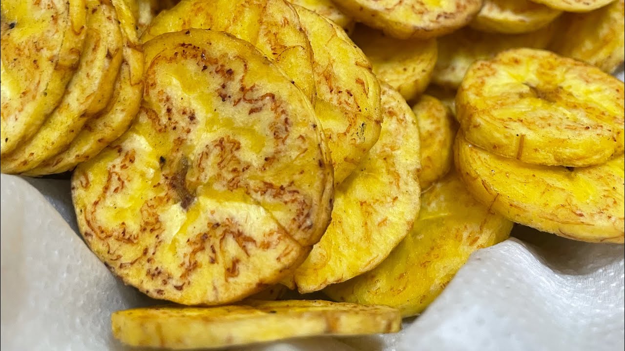 COMO HACER CHIFLES DE PLATANO VERDE. - YouTube