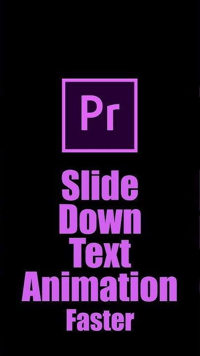 Create Slide down Text Animation | Adobe Premiere Pro Tutorial | Youtube Shorts - YouTube