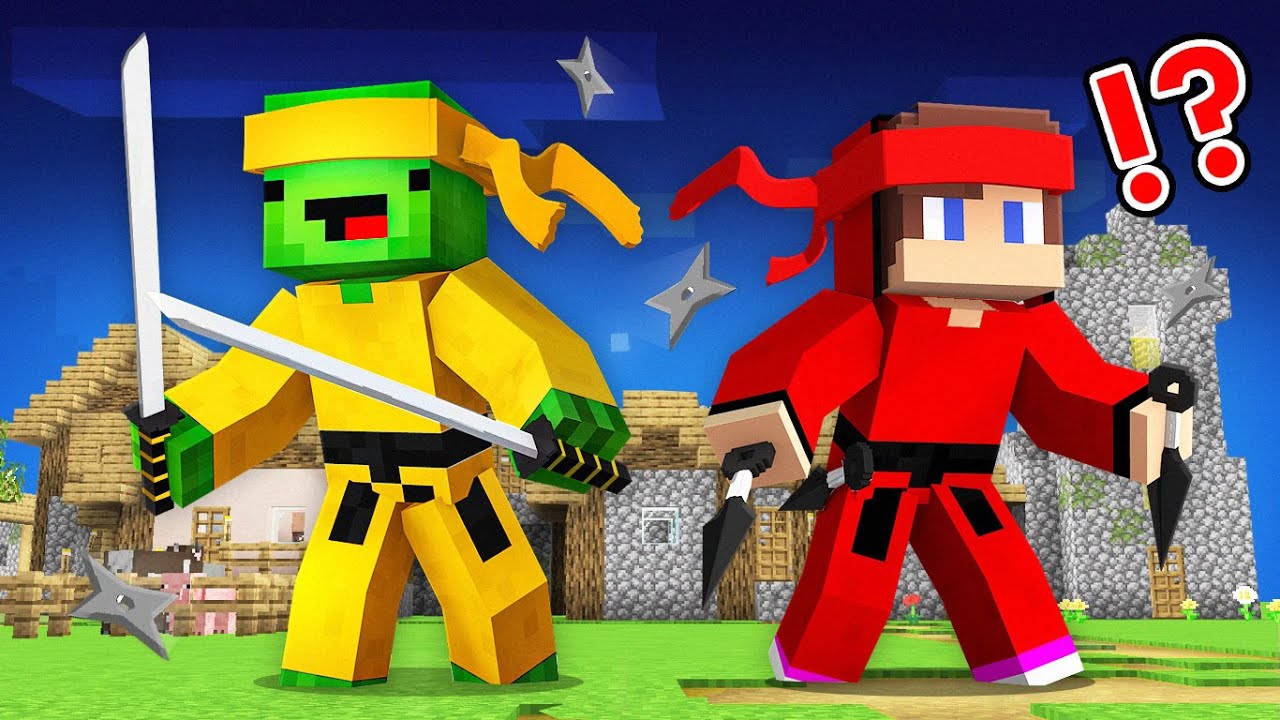 Beating Enemies as Ninjas - Minecraft Maizen - YouTube