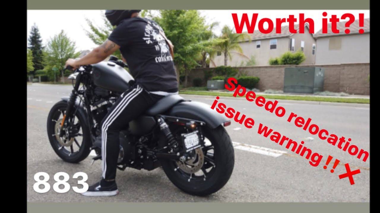 Iron 883 speedo relocation warning! Wire to short! Avoid this! Worth it ...