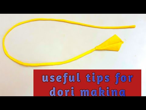 How to make dori in easy way..... fabric dori making ...દોરી બનાવવા ...