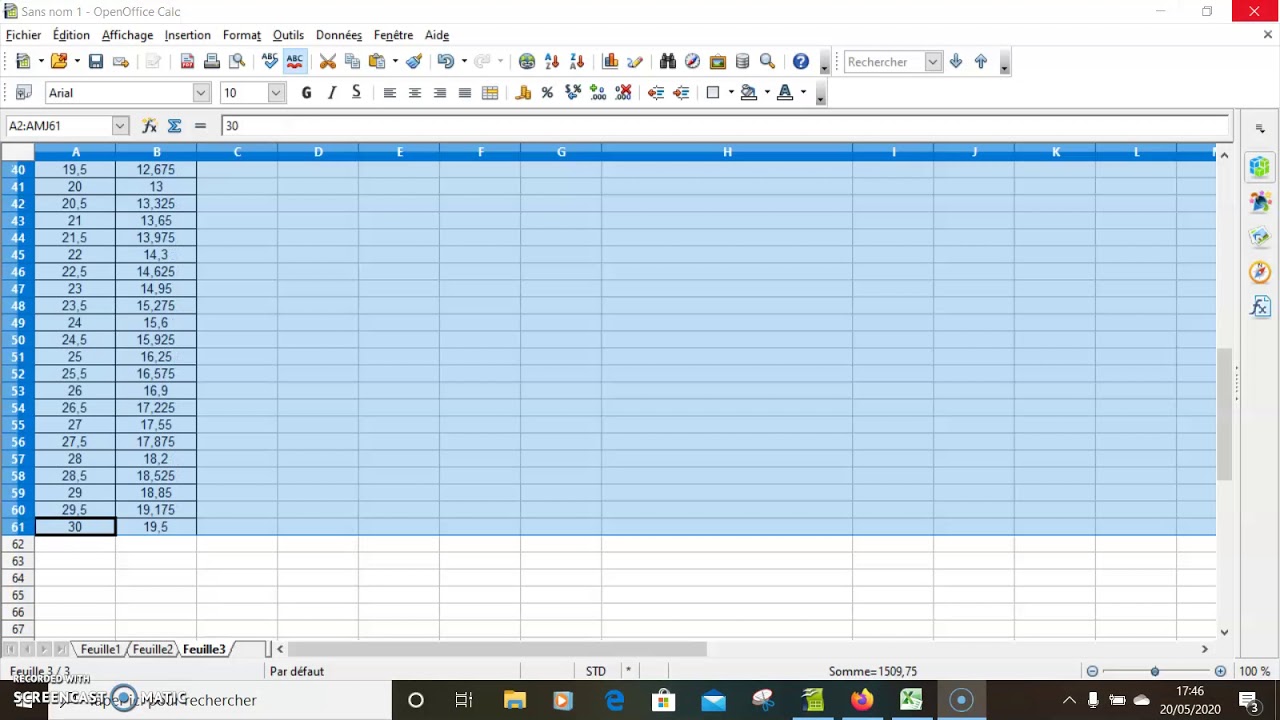 Utiliser un tableur - 1ere partie - YouTube
