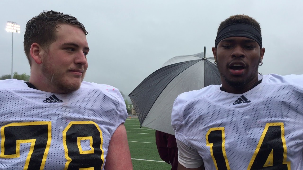 Cumberland Valley OL Jacob Fetterolf, left, and LB Christian Arrington ...