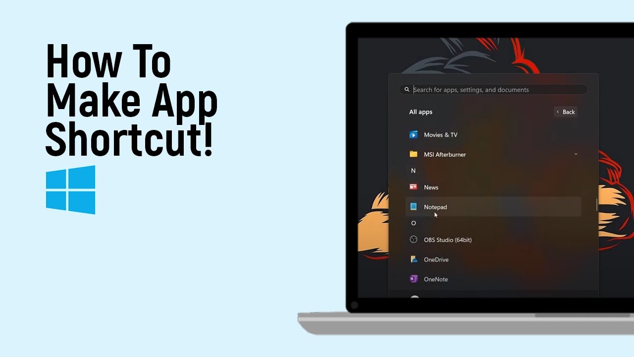 How To Make App Shortcut In Windows 11 [easy] - YouTube