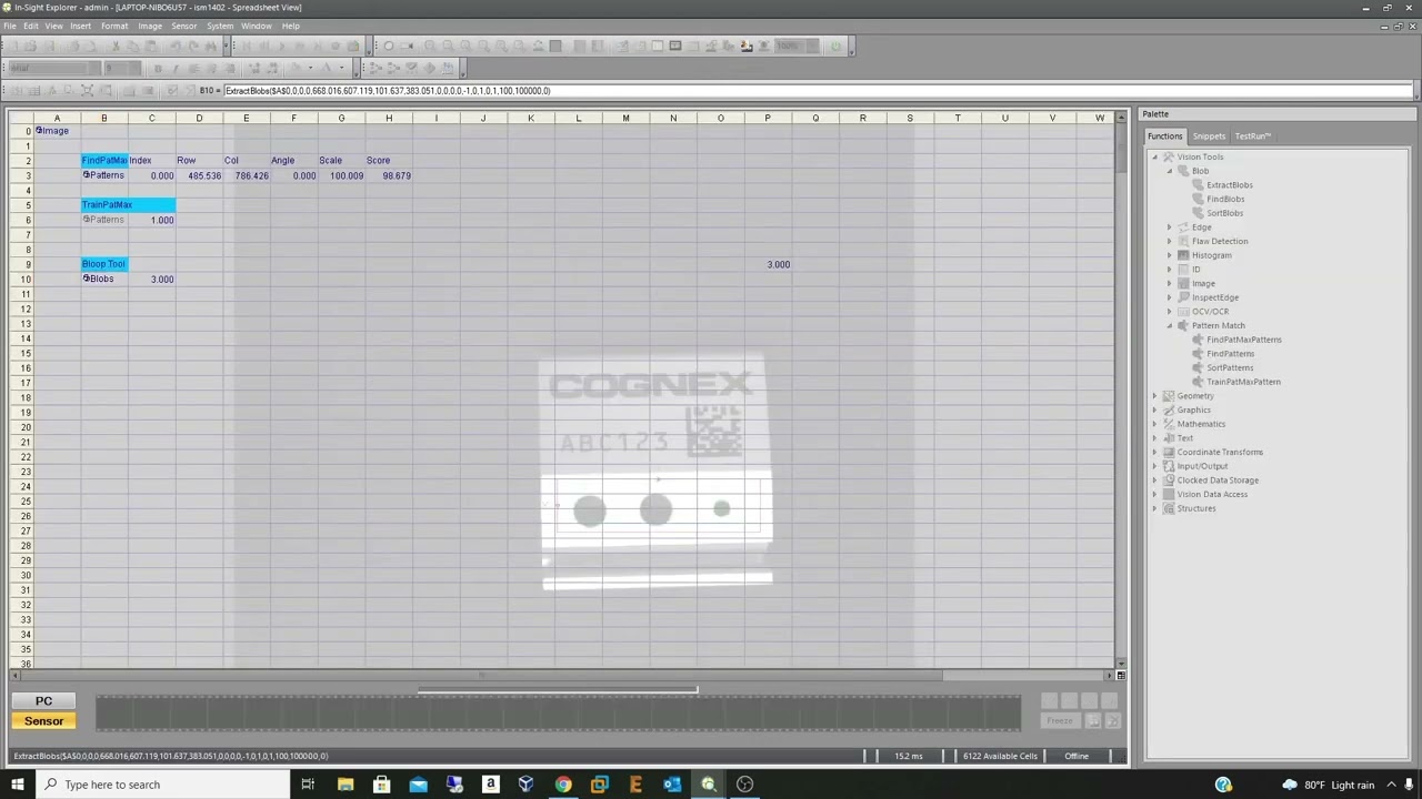 COGNEX Sistemas de Visión herramienta de BLOP - YouTube