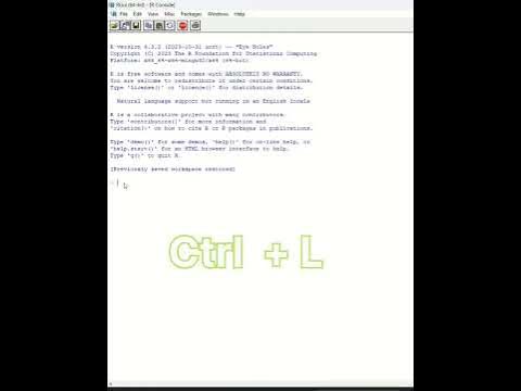 How to Clear the screen in the R language console .#Learn #Somethings #viralShort #trendvideo ...