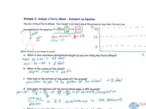 Notes 6.7 Ex. 2 - Simple Harmonic Motion - Interpret an Equation ...