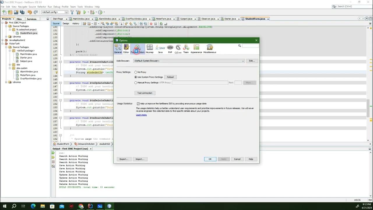 Jdbc 1 Java Database Connectivity Netbeans Java Swing Crud Operations Using Java Mysql