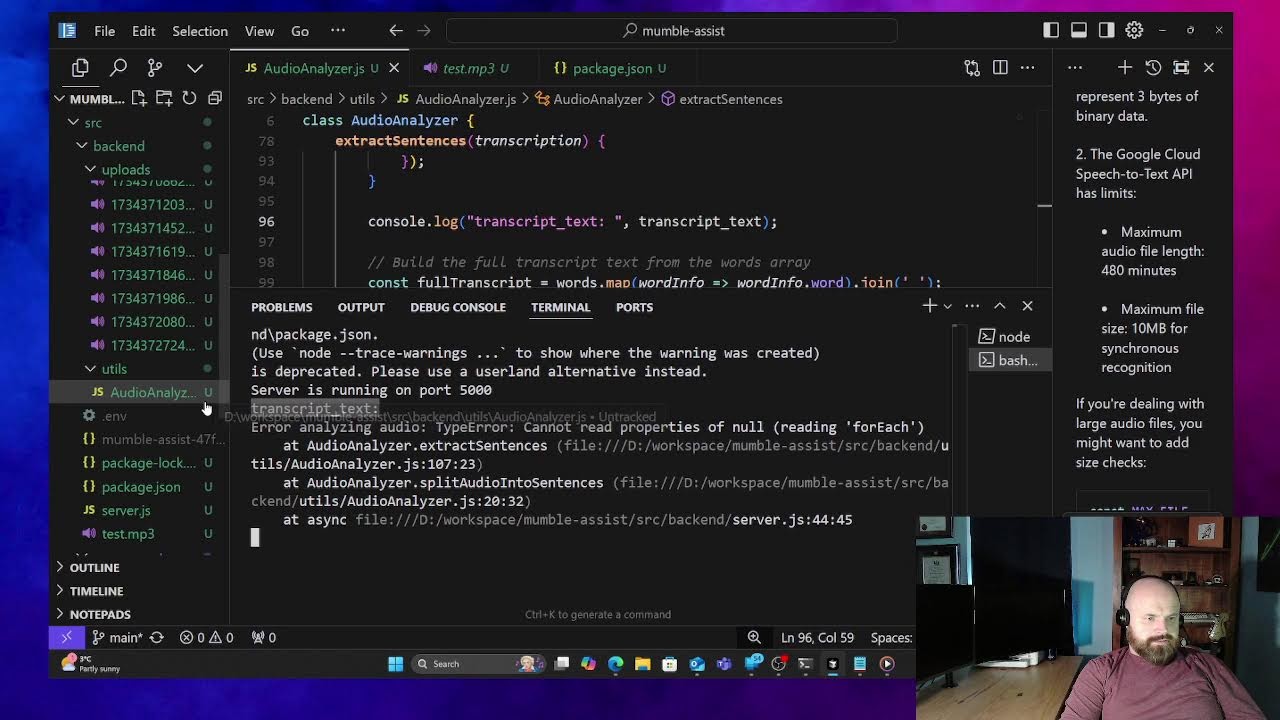 Coding Stream - Building Mumble Assist - YouTube
