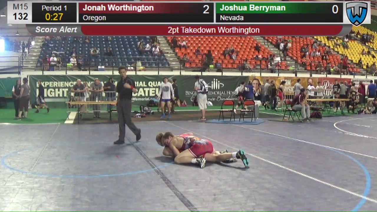 730 Junior 132 Jonah Worthington Oregon vs Joshua Berryman Nevada ...