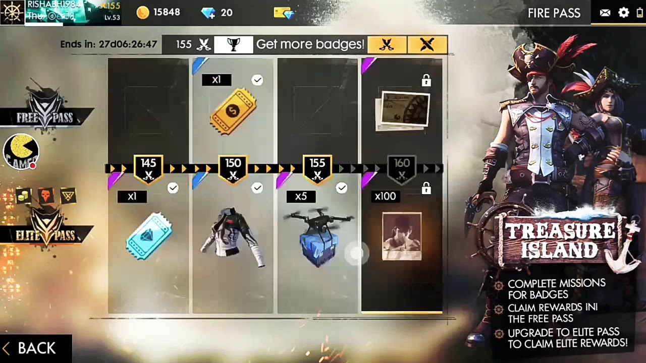 Season 5 ELITE pass new gun M60 FREE FIRE UPDATE GAMEPLAY - YouTube