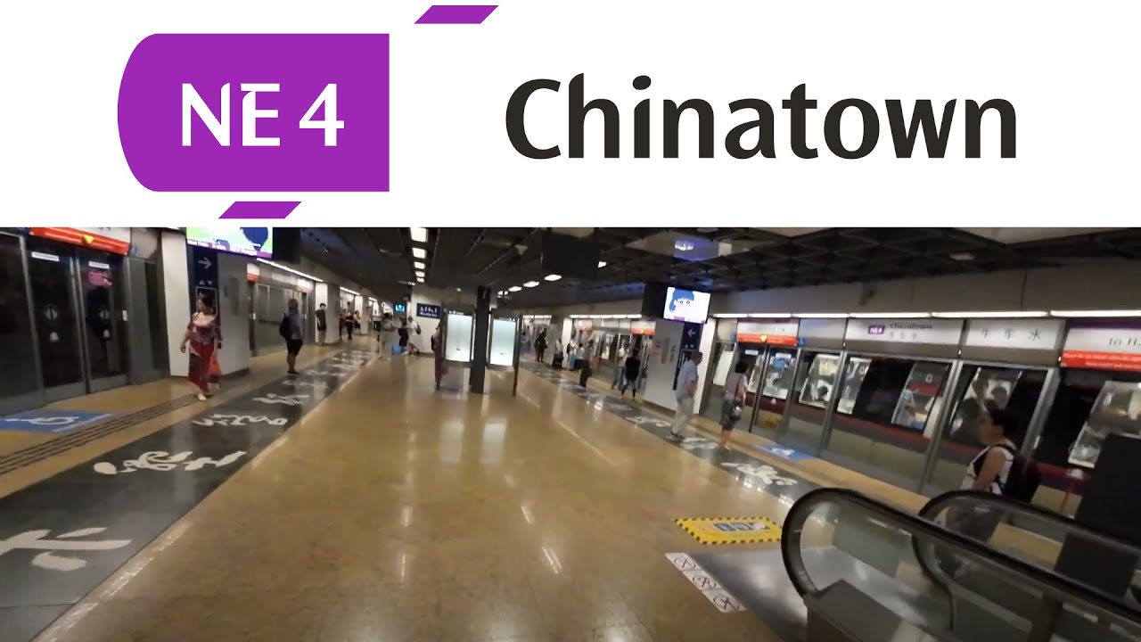 NE4 Chinatown MRT Station: Platforms to Exit C | North East Line - YouTube