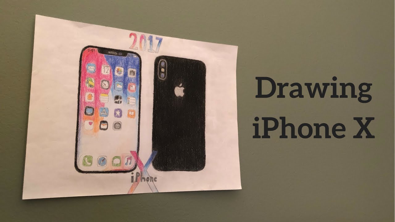Drawing iPhone X - YouTube