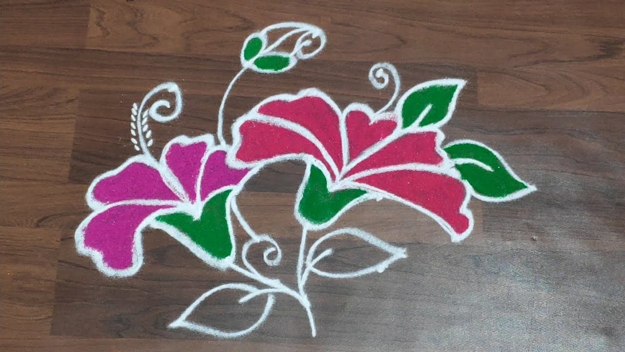 chaitra masam special rangoli 🌹 easy rangoli 🌹 small rangoli 🌹 chinna ...