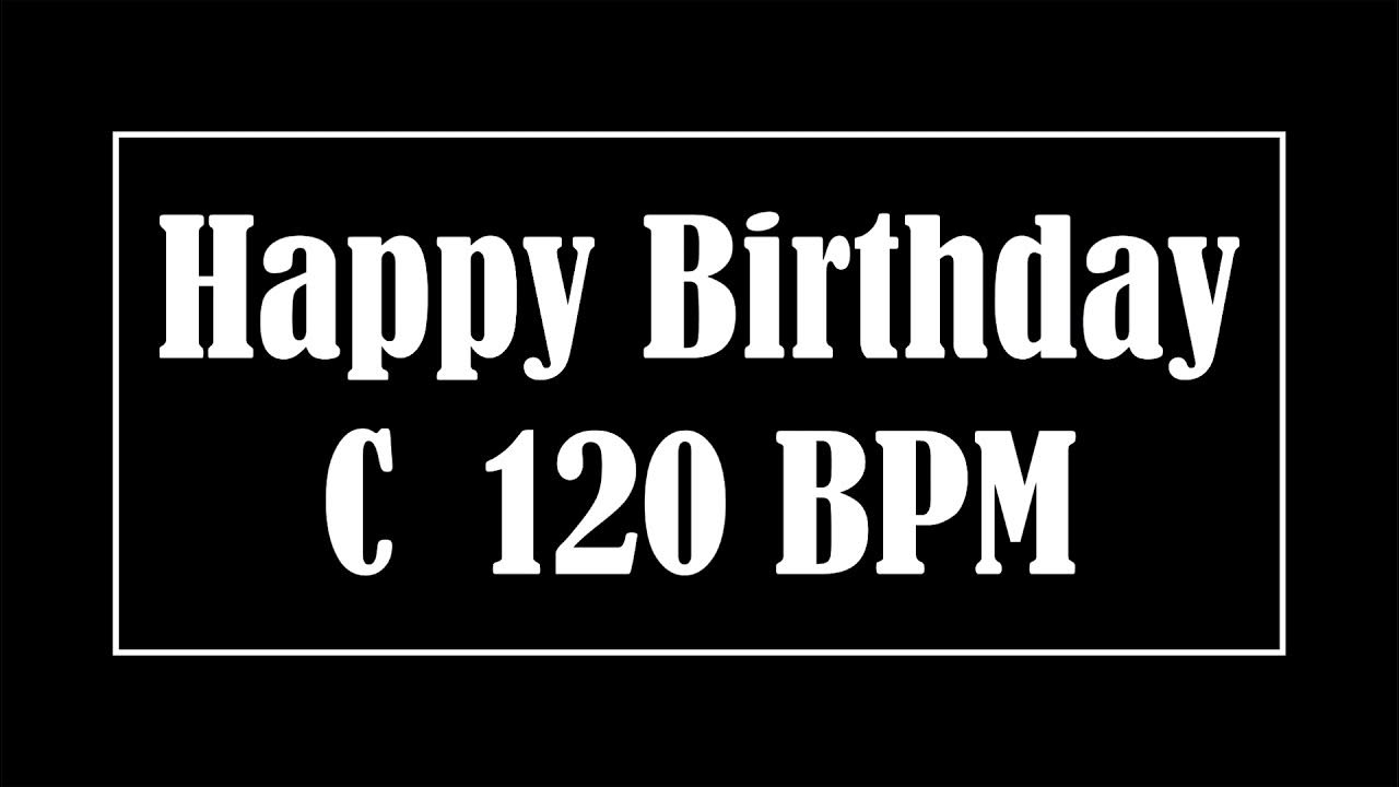 HAPPY BIRTHDAY!! Backing Track Instrumental C Major (AUDIO) with Chords ...