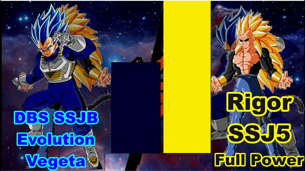 Dragon Ball DBS Vegeta VS Rigor Power Levels - YouTube