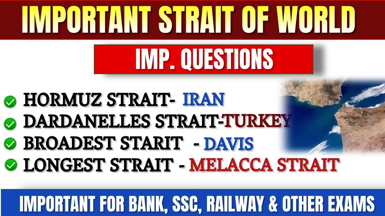 Important Straits of World| Straits & Channel| Geography| Straits of ...