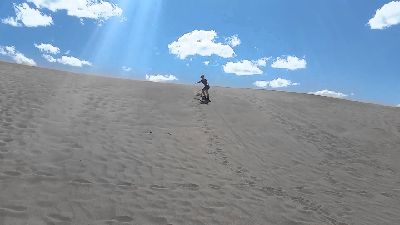 Sandboarding at Great Sand Dunes - YouTube