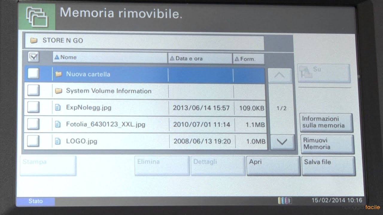 noleggia-facile presenta documenti archiviati su usb utax 3005ci - YouTube