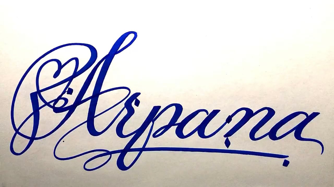 Arpana Name Signature Calligraphy Status | How to Draw, Cursive ...