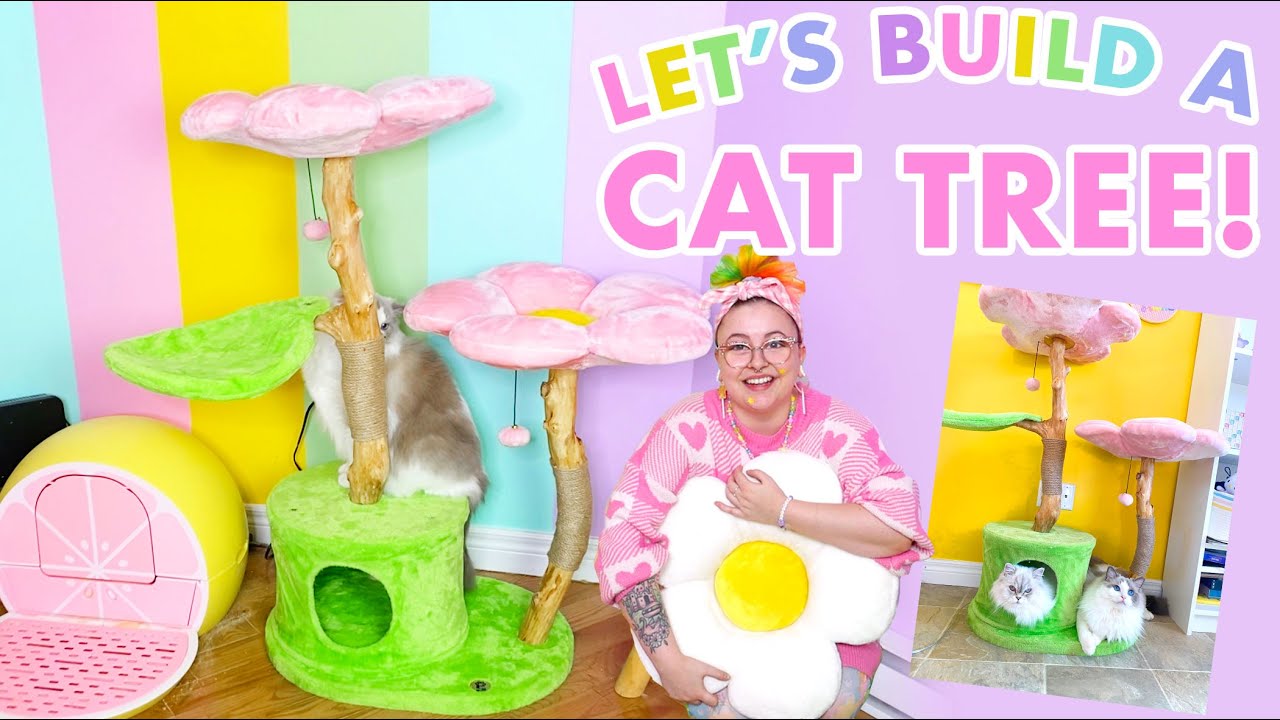 Super Cute Flower Cat Tree Unboxing, Assembly & Review! 🌼 - YouTube
