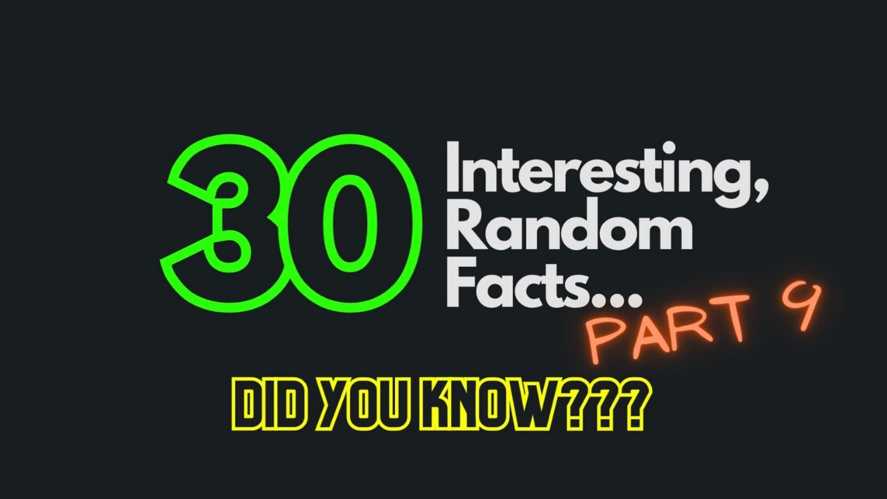 30 Interesting Random Facts Part 9 | DID YOU KNOW??? #foryou # ...