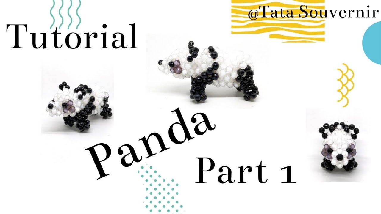 How to Bead Panda Type 1 Part 1/Tutorial Cara membuat Panda dari Manik ...