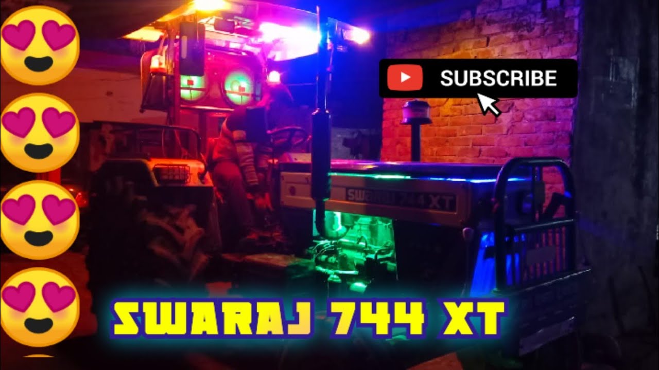 Swaraj 744 XT|Swaraj 744 modified|Swaraj 744 fiber roof and LED light ...