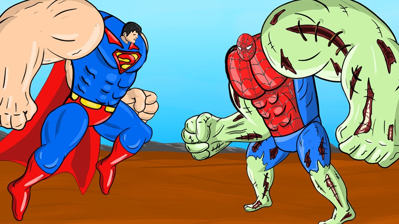 EVOLUTION of SUPER MAN VS ZOMBIE SPIDER MAN - YouTube