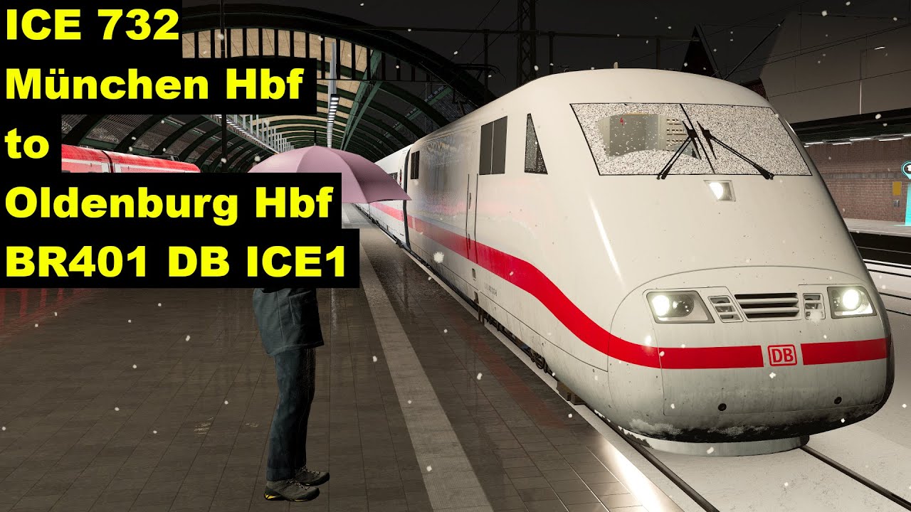 ICE 732 - München Hbf to Oldenburg Hbf - BR401 DB ICE1 - YouTube