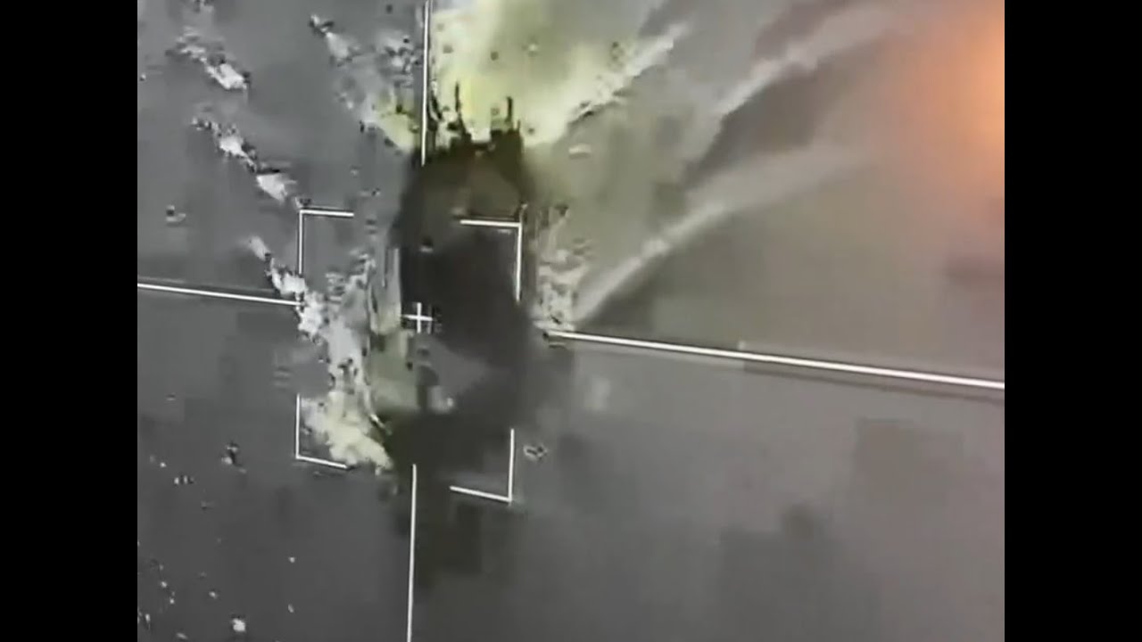 Ukrainian Boat Hit By Lancet Drone - Project 376 Yaroslavets - YouTube