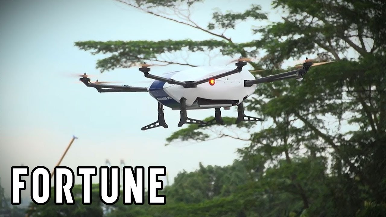 Airbus Shows Off Its Automated Delivery Drone Service I Fortune - YouTube