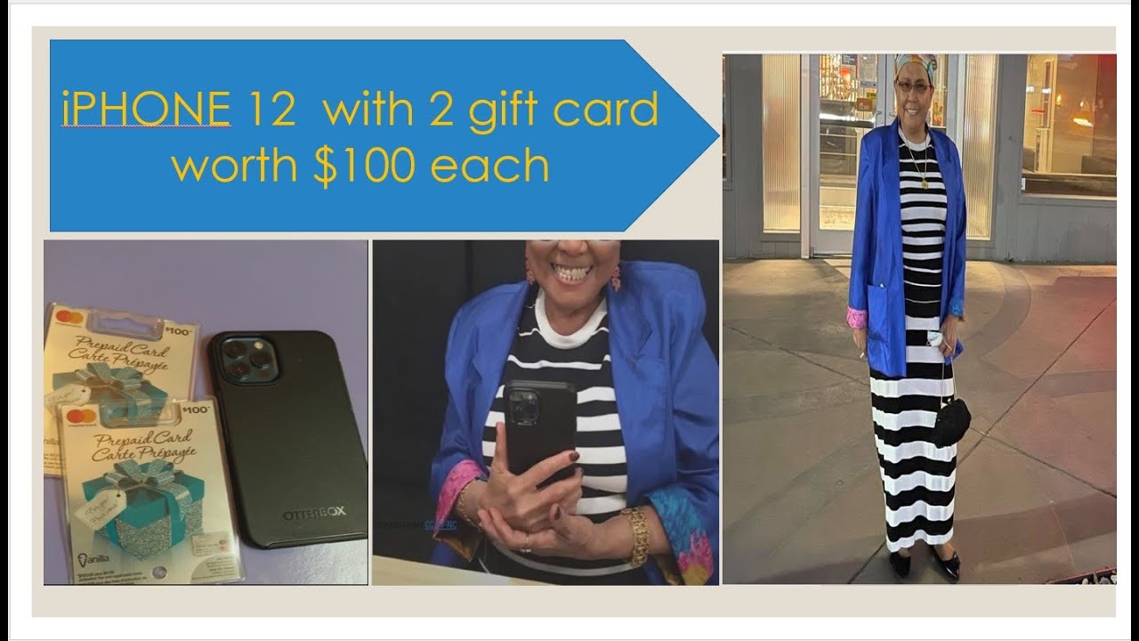 iPHONE 12 unboxing with 2 gift Card worth $100 each - YouTube