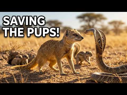 Mongoose vs Squirrel Protect Squirrel Pups From Cape Cobra