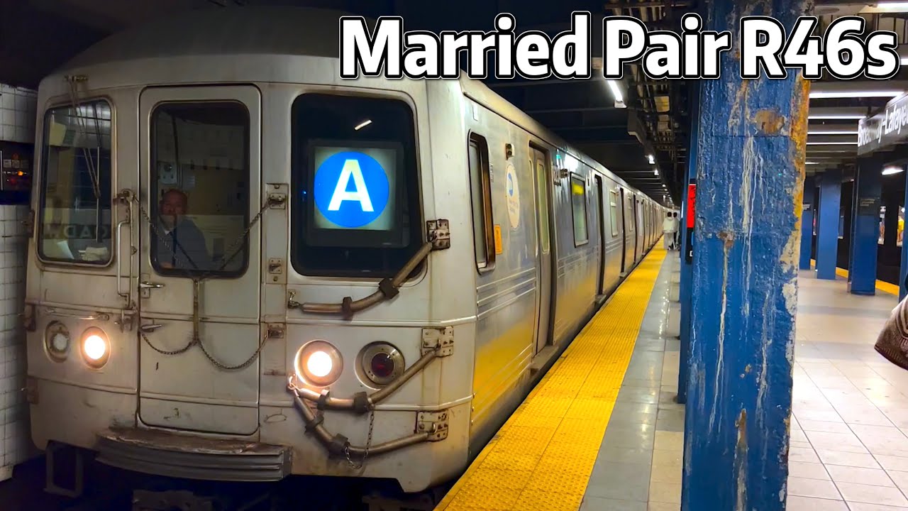 ⁴ᴷ⁶⁰ R46 A Train Made up of "A-A" Married Pairs - YouTube