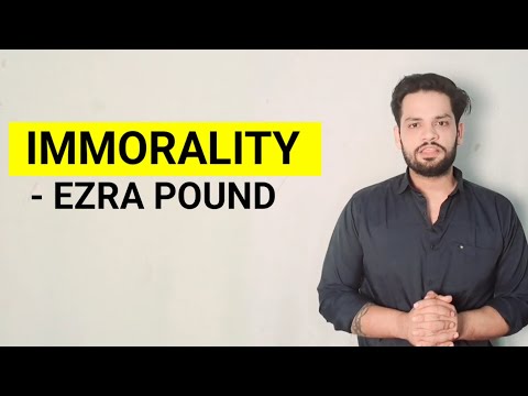 An Immorality -Ezra Pound 