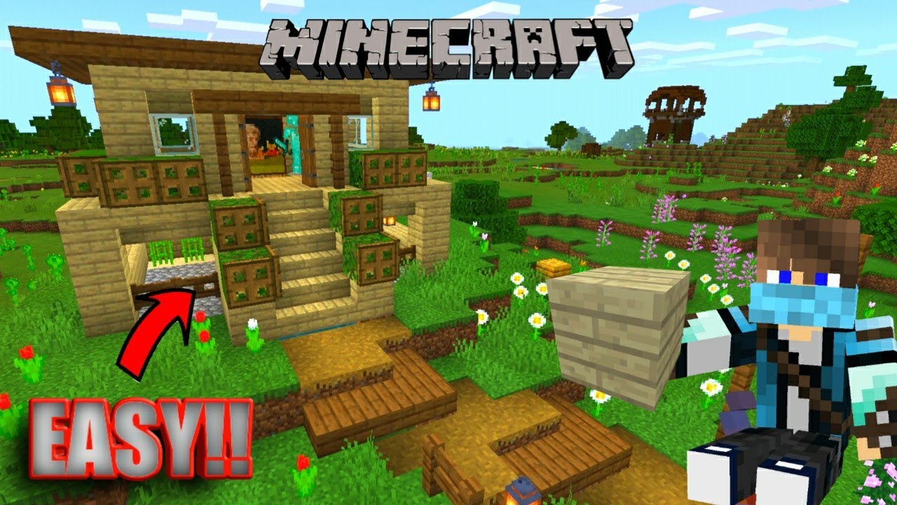 Minecraft Simple Birch Starter House Tutorial | How to Build a Starter ...