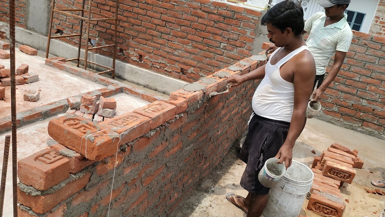 |how to do brick masonry| 4inch wall | Brick masonry | - YouTube