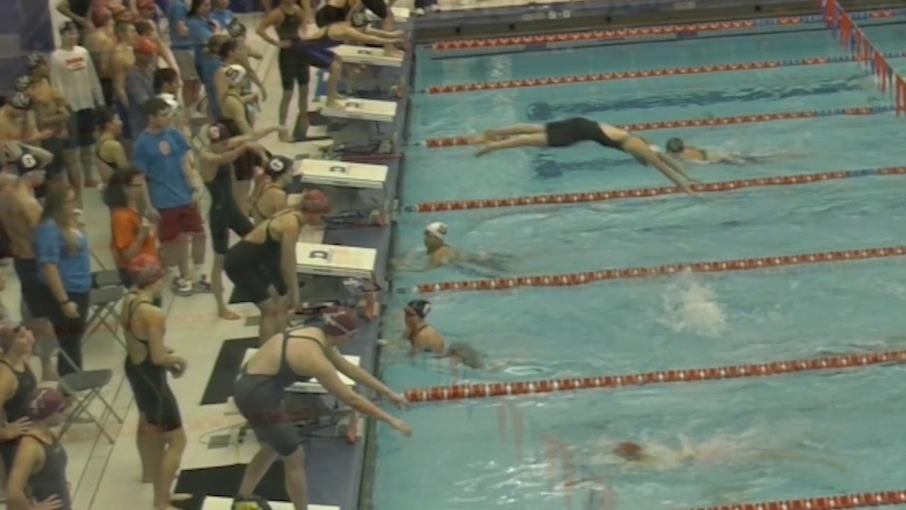 Gettysburg College Women's Swimming 200 Medley Relay Record - YouTube