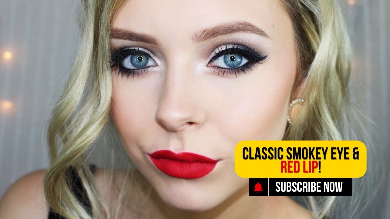 Classic Smokey Eye & Red Lip Tutorial | Timeless Glam Look 🔥💄 - YouTube