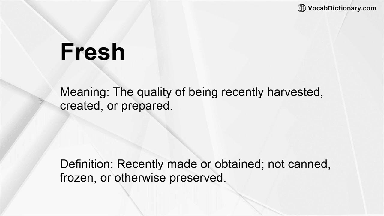 Fresh Meaning YouTube fresh-meaning-youtube