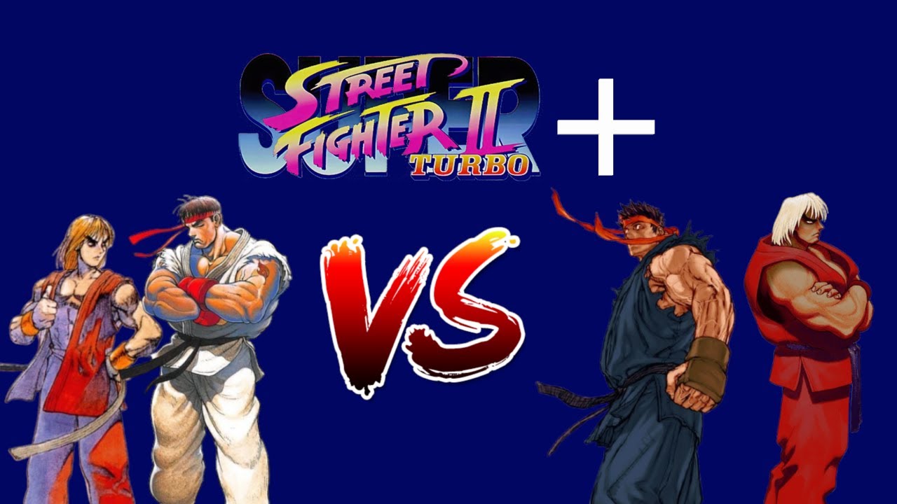 Super Street Fighter 2 Turbo SNES Plus: Ryu and Ken VS Evil Ryu and ...