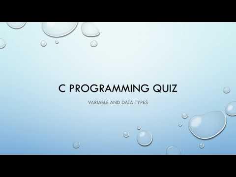 C Programming: Variable and DataTypes - 25 MCQ's with Answers - YouTube