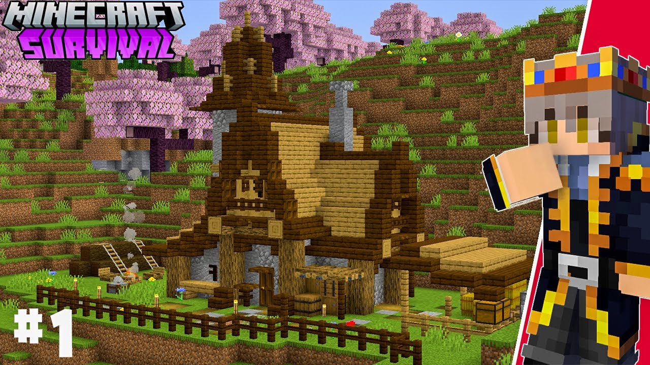 Minecraft Survival Series Ep 1 in 1 21 🔥 Made OP Survival Base & Armour ...