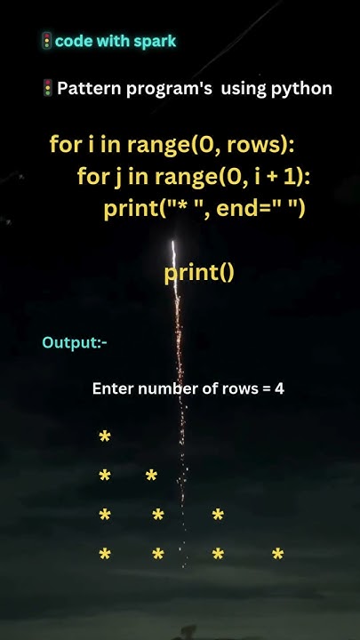 Pattern program's using python // Day 1/15💥🔥#shorts #python # ...