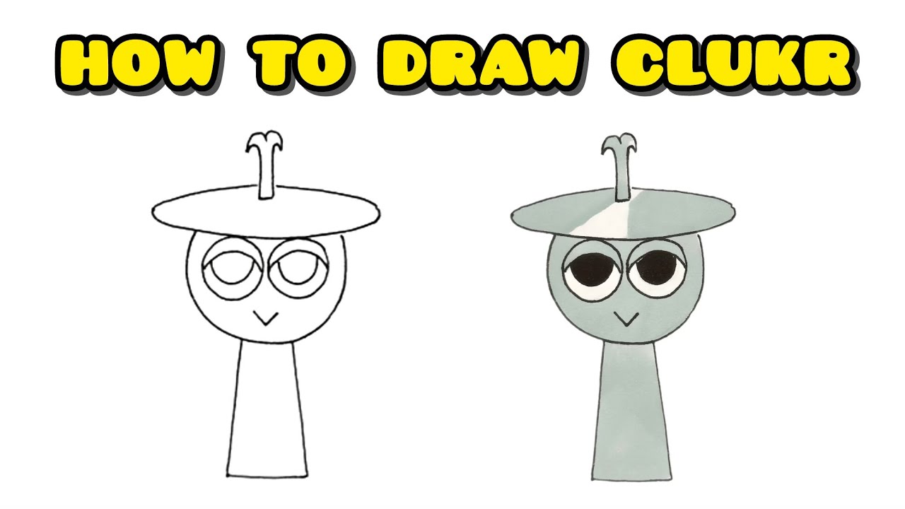How to Draw Clukr from Incredibox Sprunki – Easy Character Drawing ...